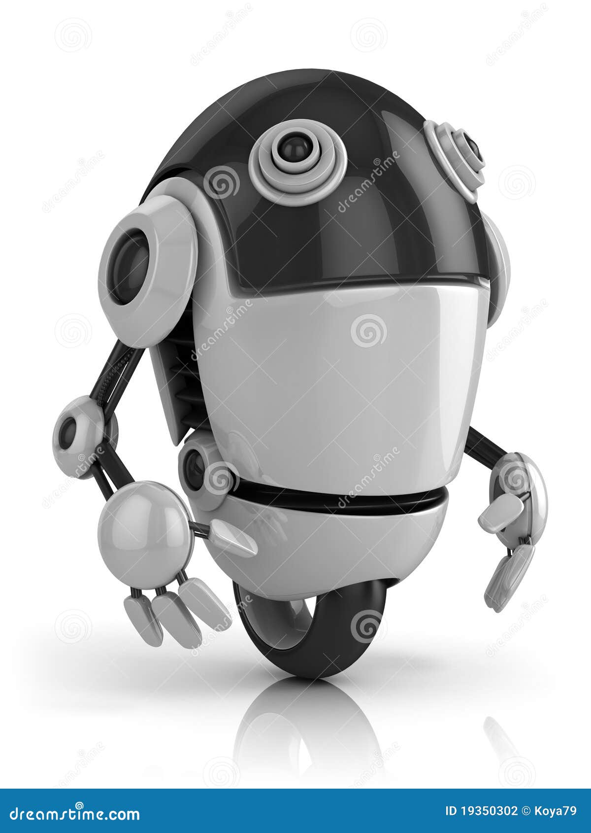 Funny Robot 3d Illustration Stock Illustration - Illustration of child ...