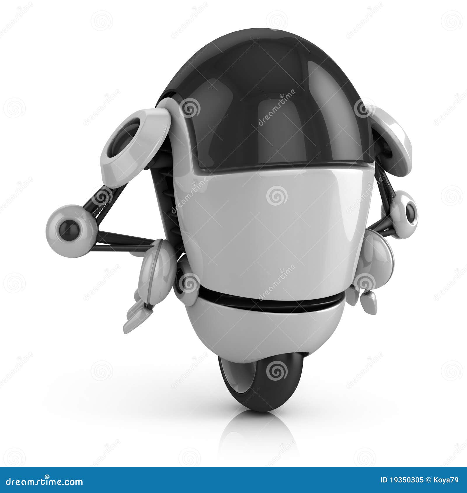 Funny Robot 3d Illustration Stock Illustration - Illustration of ...
