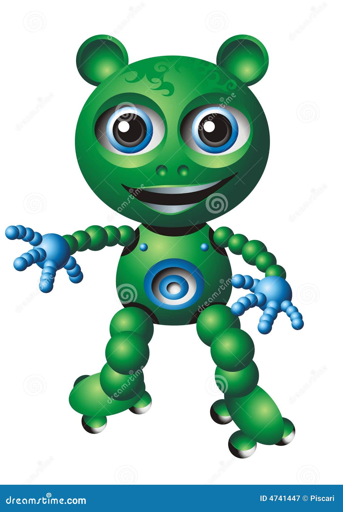 Funny Robot Cartoon Happy Dance In A White Background | CartoonDealer ...