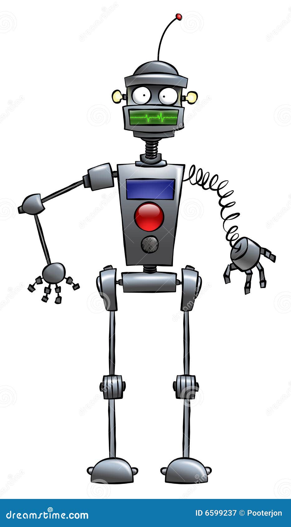 Funny Robot stock illustration. Image of illustration - 6599237