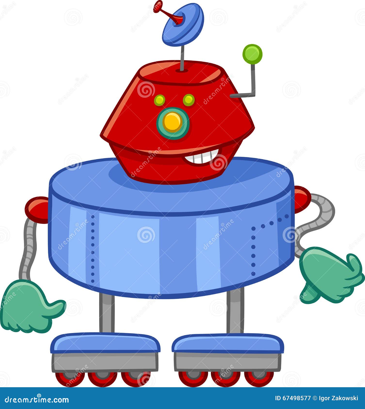 Funny Robot Cartoon Character Stock Vector - Illustration of robot ...