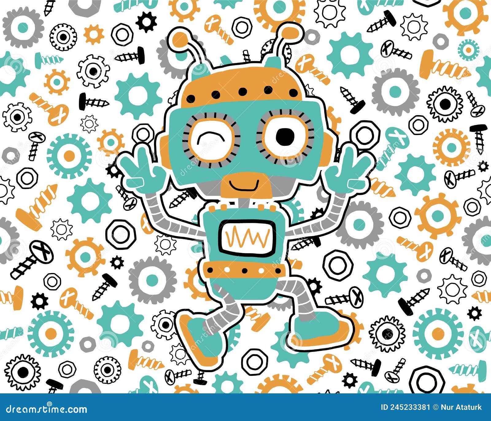 Robot Nuts And Bolts Clipart