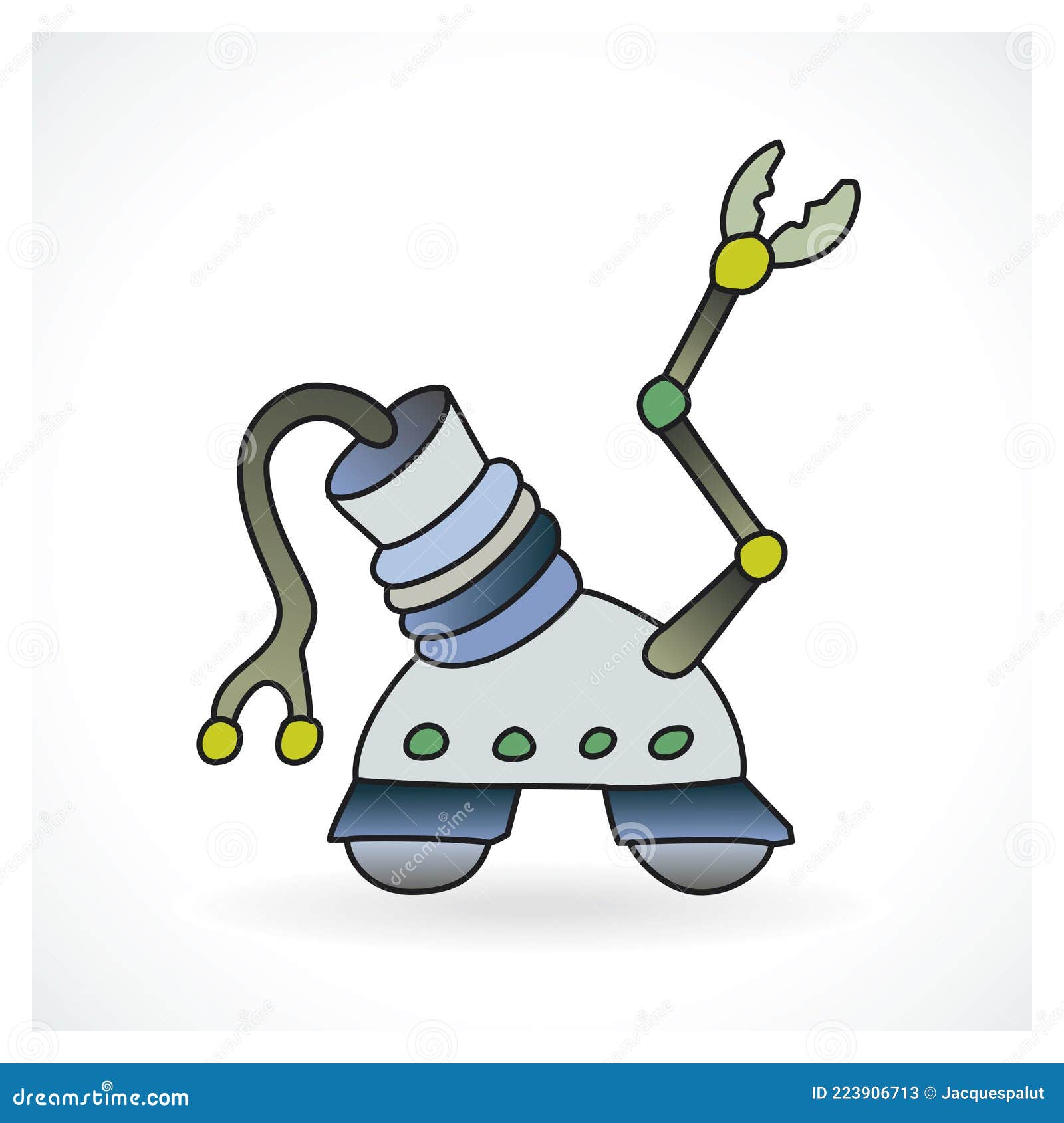 Funny Robot on Gradient Background Stock Vector - Illustration of ...