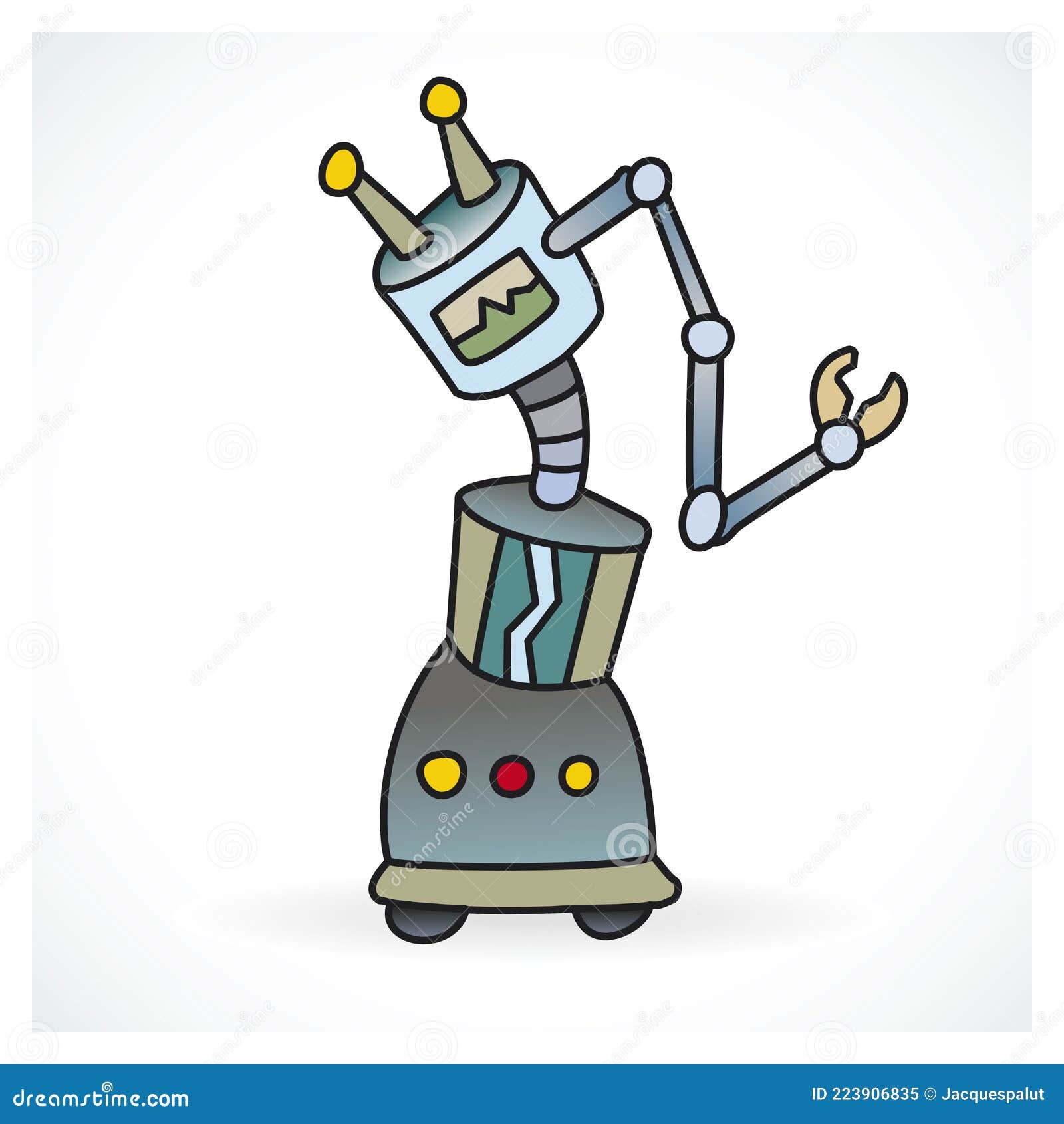 Funny Robot on Gradient Background Stock Vector - Illustration of ...