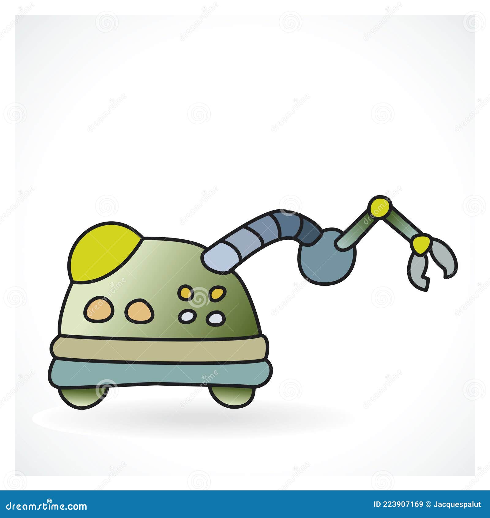 Funny Robot on Gradient Background Stock Vector - Illustration of ...