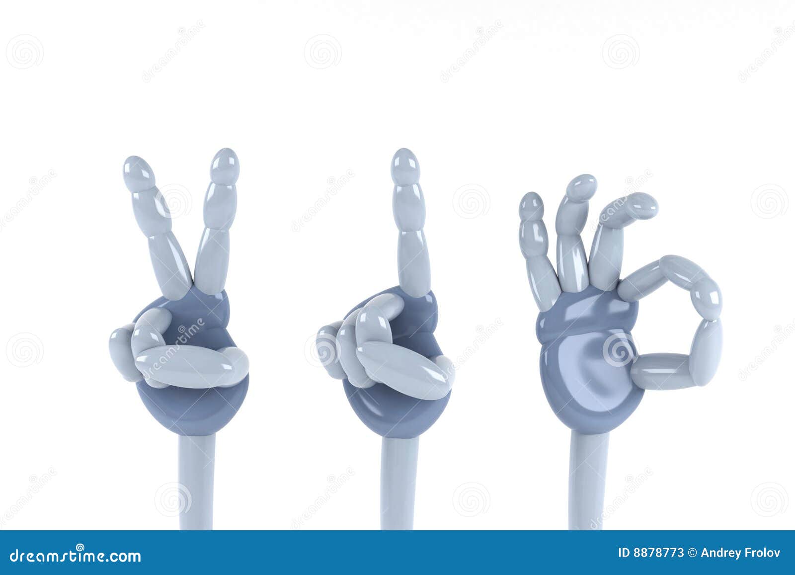 Robot Hands With Diagram Charts Projection Stock Photography ...