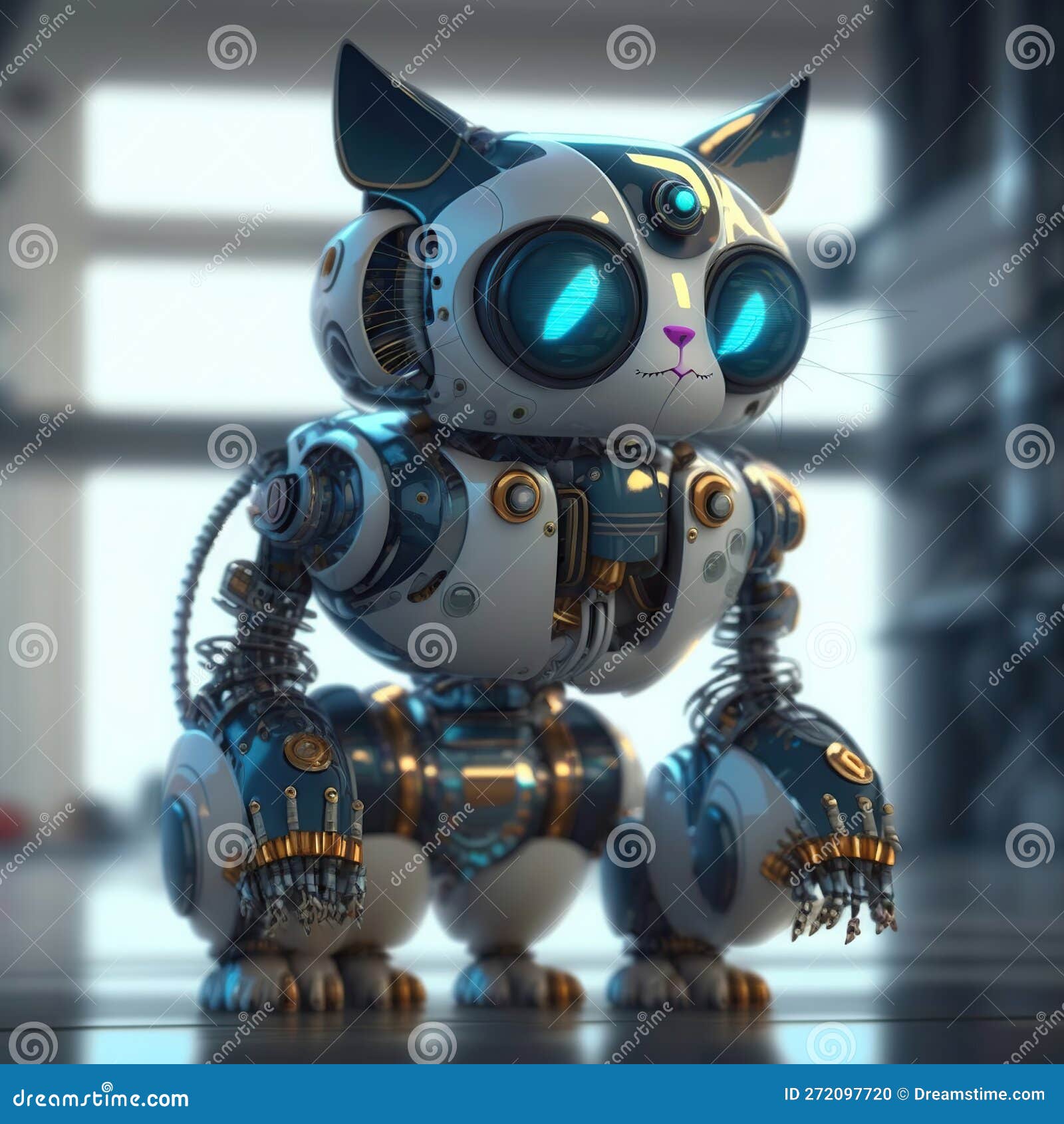 Funny Robot for Industry Communication. Generative AI Stock Photo ...