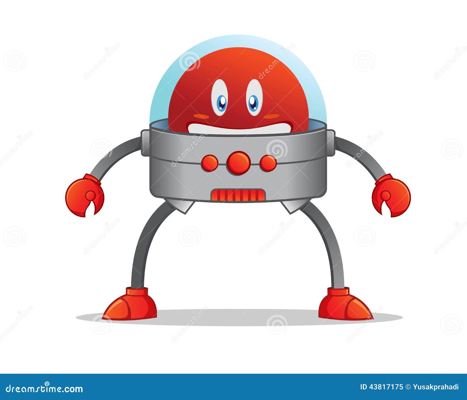 Funny Robot stock vector. Illustration of colorful, cyborg - 43817175
