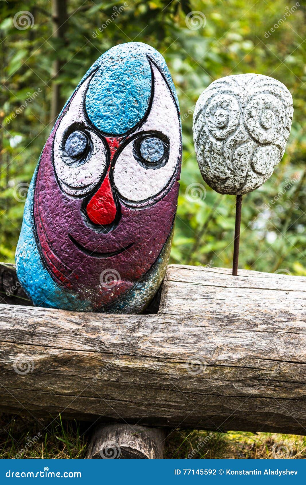 Funny rock sculpture stock photo. Image of black, yellow - 77145592