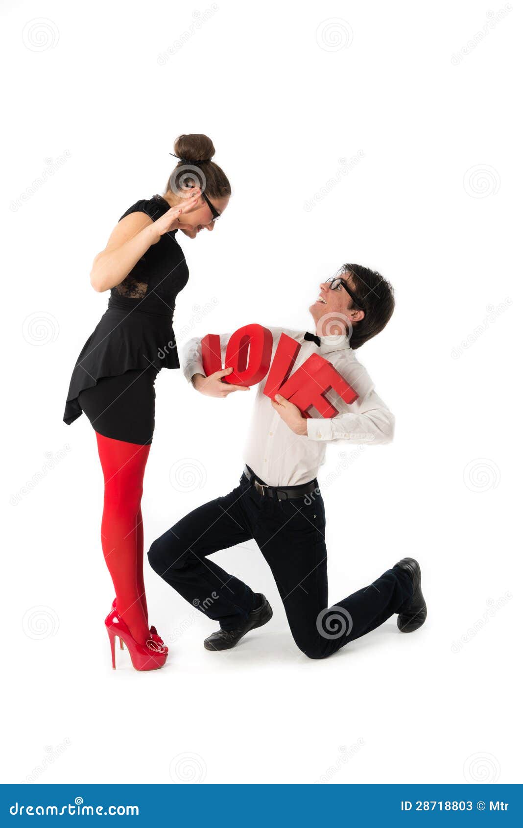 Funny romantic couple stock image. Image of relationships - 28718803