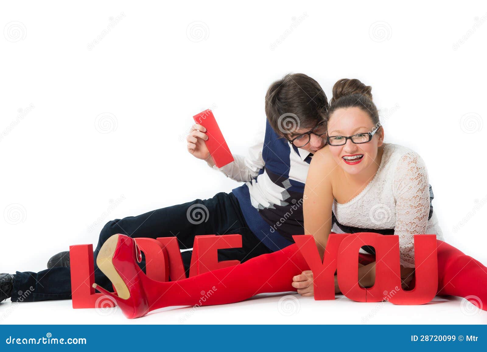 Funny romantic couple stock image. Image of humor, excitement - 28720099