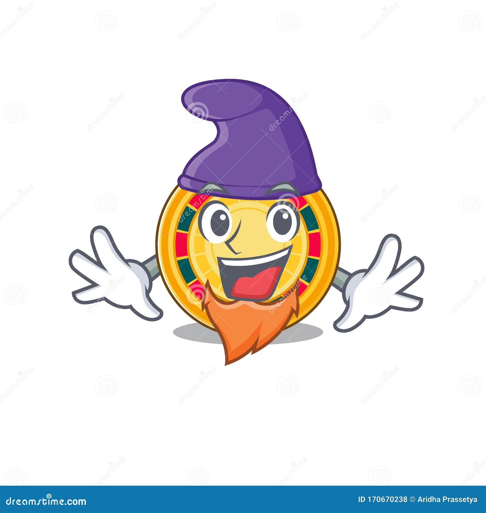 Funny Roulette Cartoon Mascot Performed As an Elf Stock Vector ...