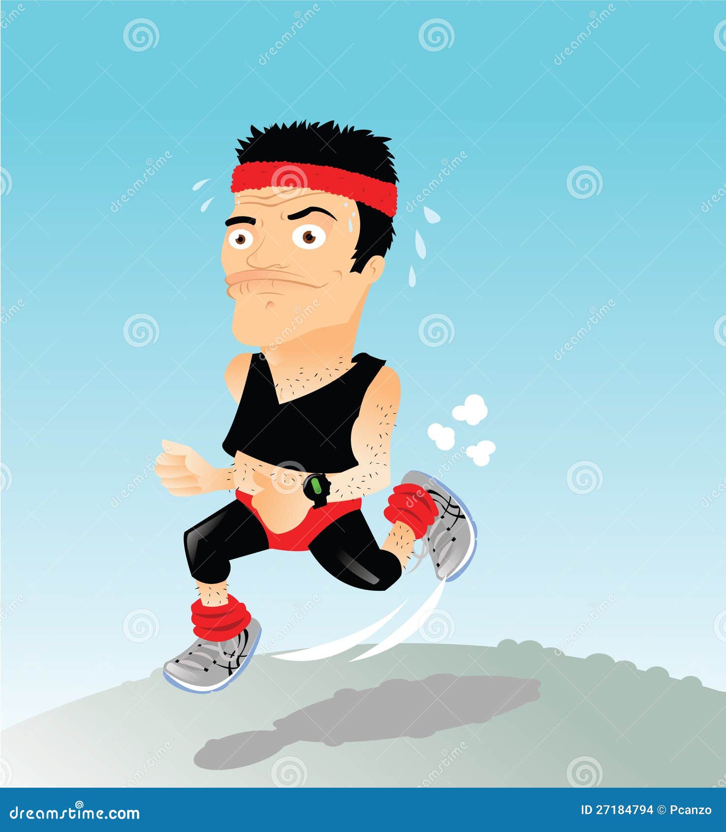 Funny Runner stock vector. Illustration of field, athlete - 27184794