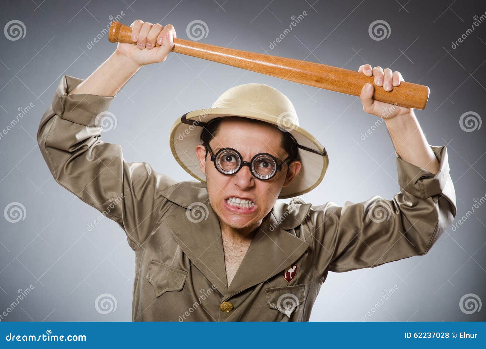 The Funny Safari Traveller in Travelling Concept Stock Photo - Image of ...