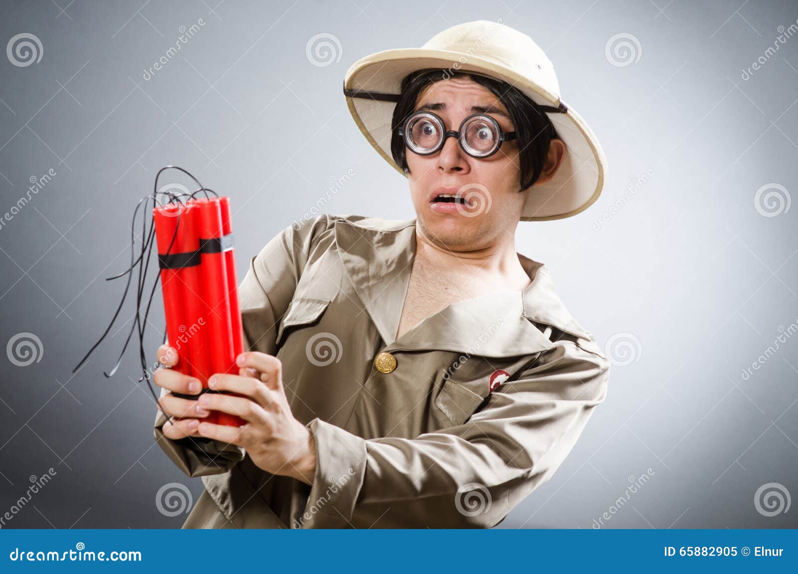 Funny Safari Traveller in Travelling Concept Stock Image - Image of ...