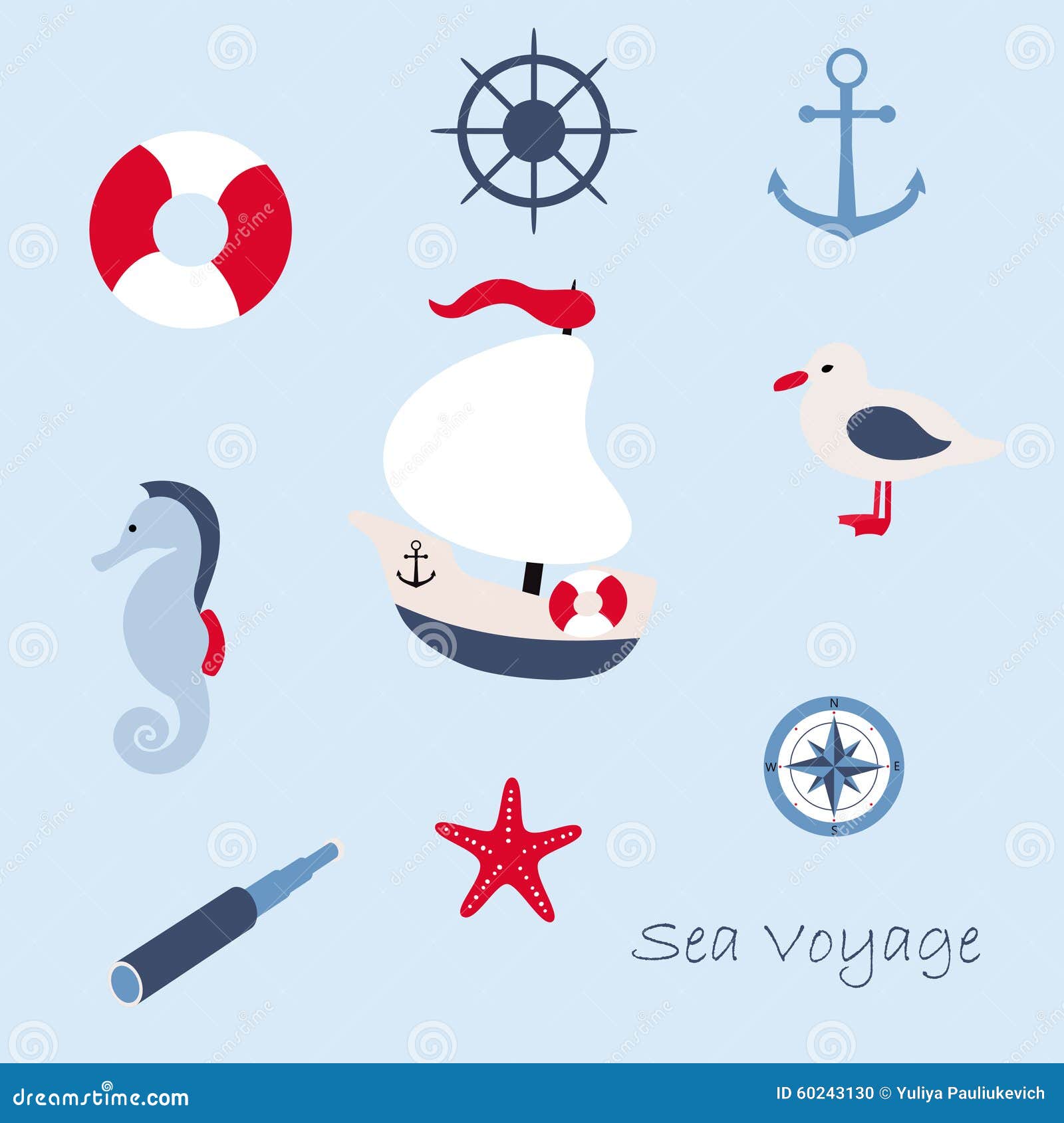 Funny sailing ship stock vector. Illustration of sailboat - 60243130