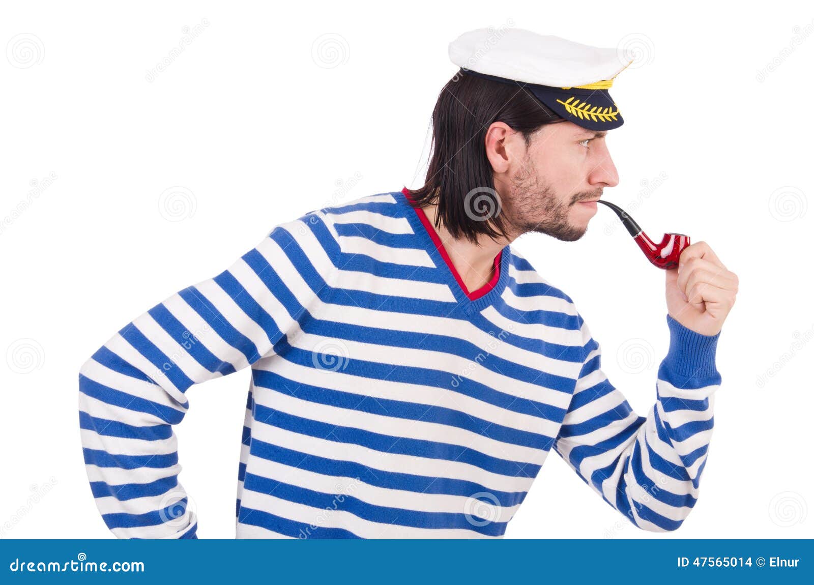 Funny sailor isolated stock photo. Image of dress, person - 47565014