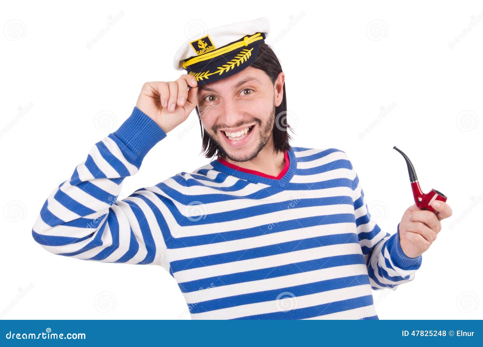 Funny sailor isolated stock photo. Image of humourous - 47825248