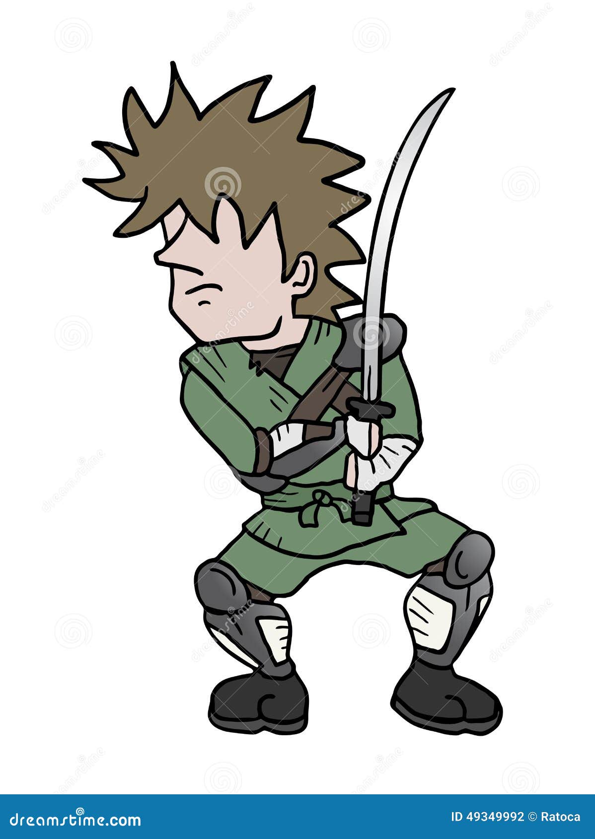 Samurai Draw Design Vector Illustration | CartoonDealer.com #131034556