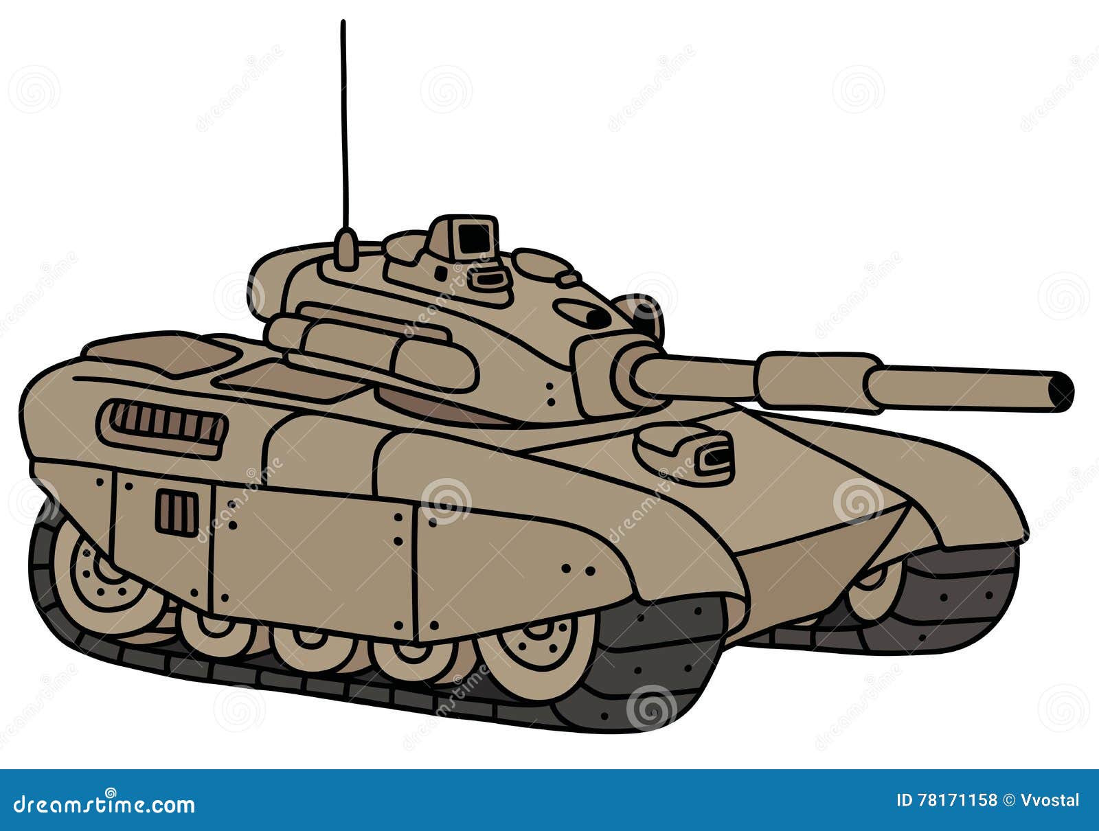 Heavy Tank Vector Illustration | CartoonDealer.com #36094280