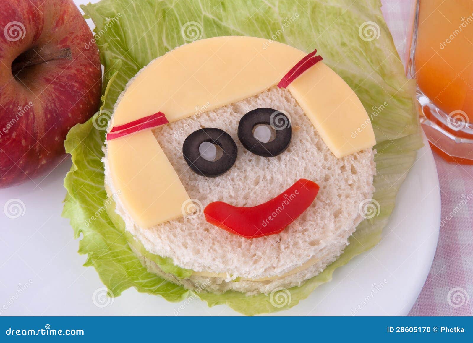 Funny sandwich for a child stock photo. Image of lunch - 28605170