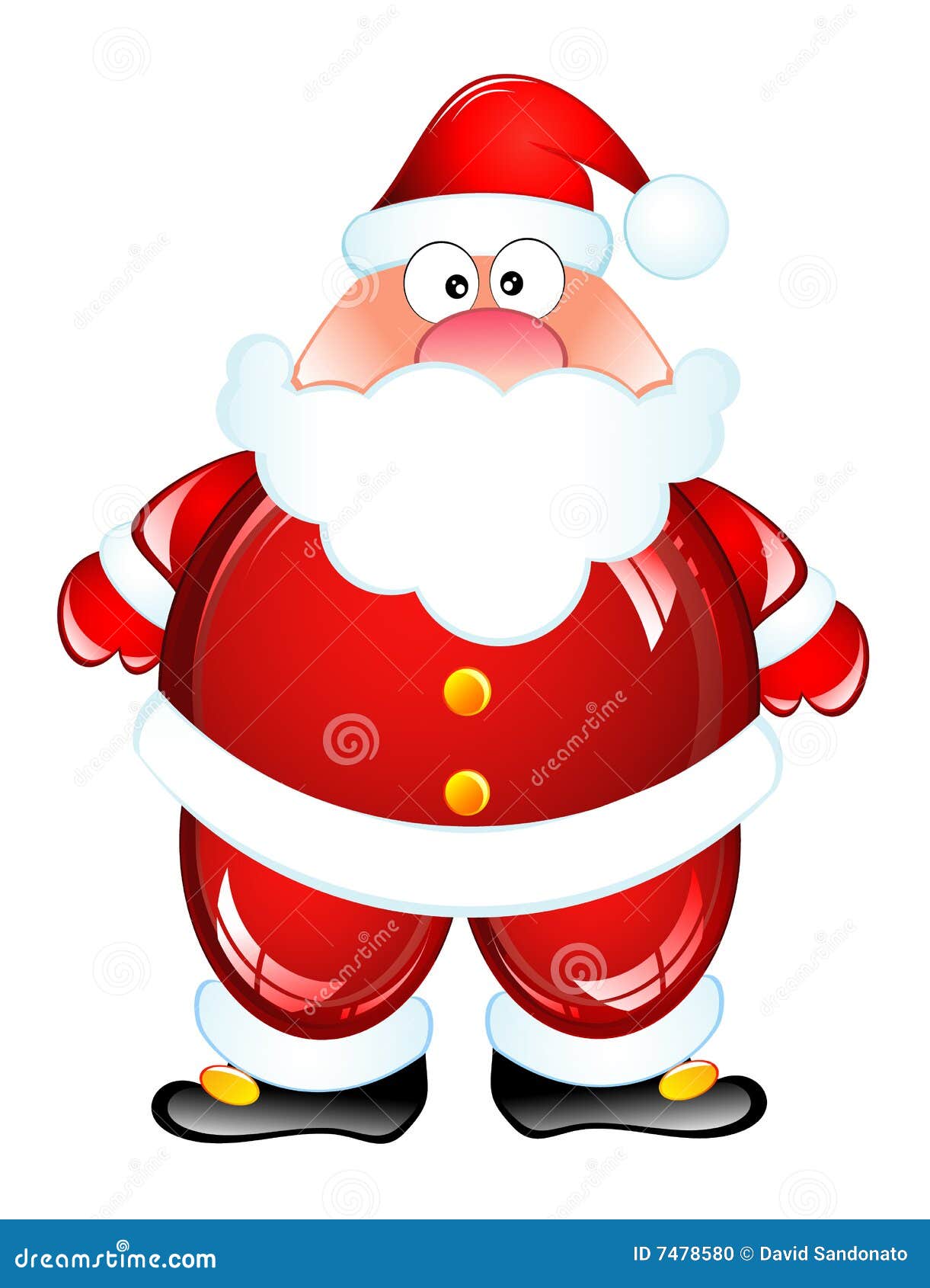 Funny Santa stock vector. Illustration of cartoon, claus - 7478580