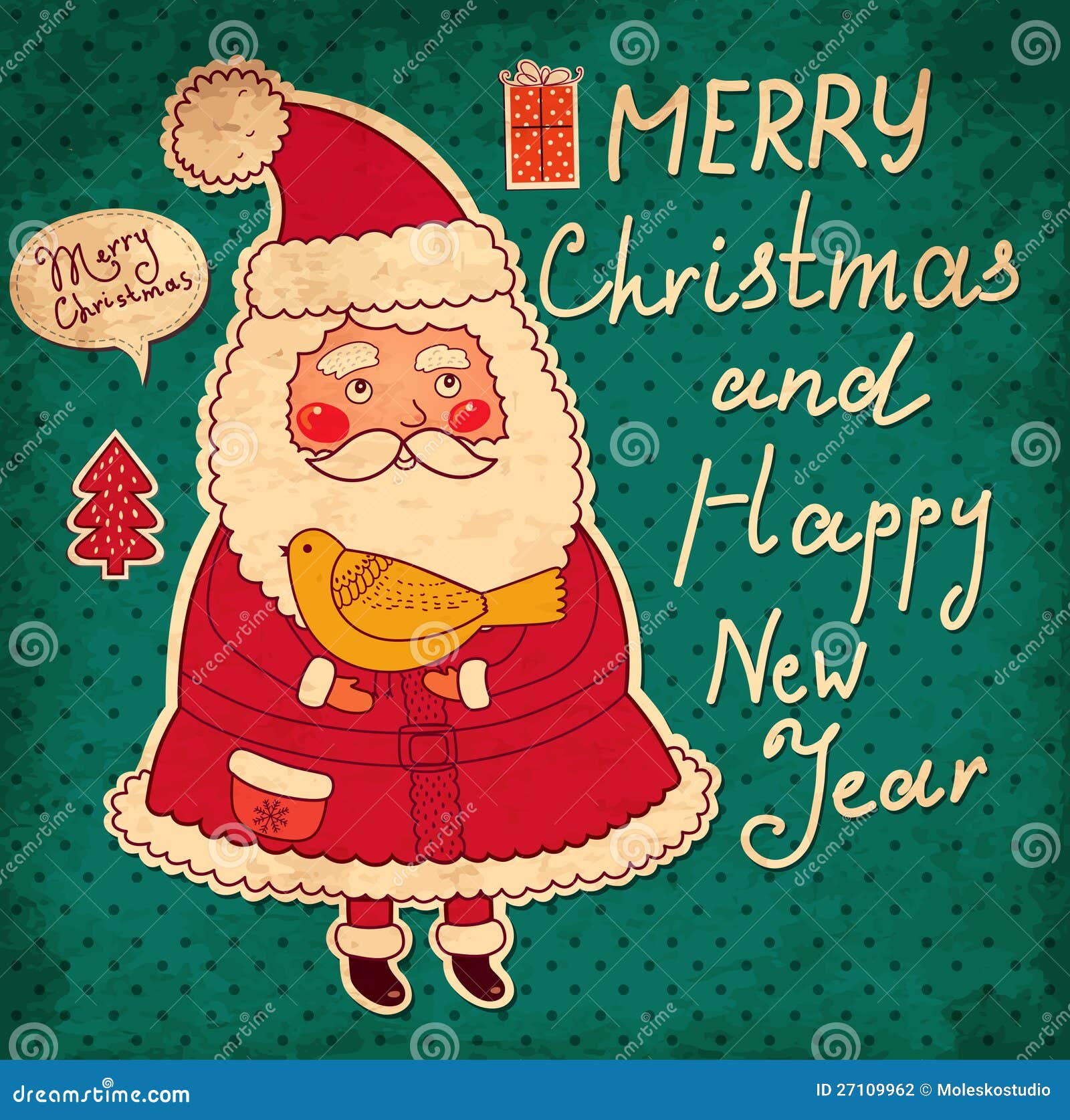 Funny Santa Claus stock illustration. Illustration of season - 27109962