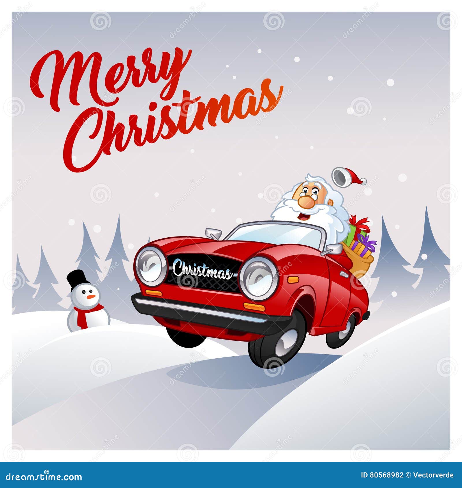 Funny Santa Claus stock vector. Illustration of character - 80568982