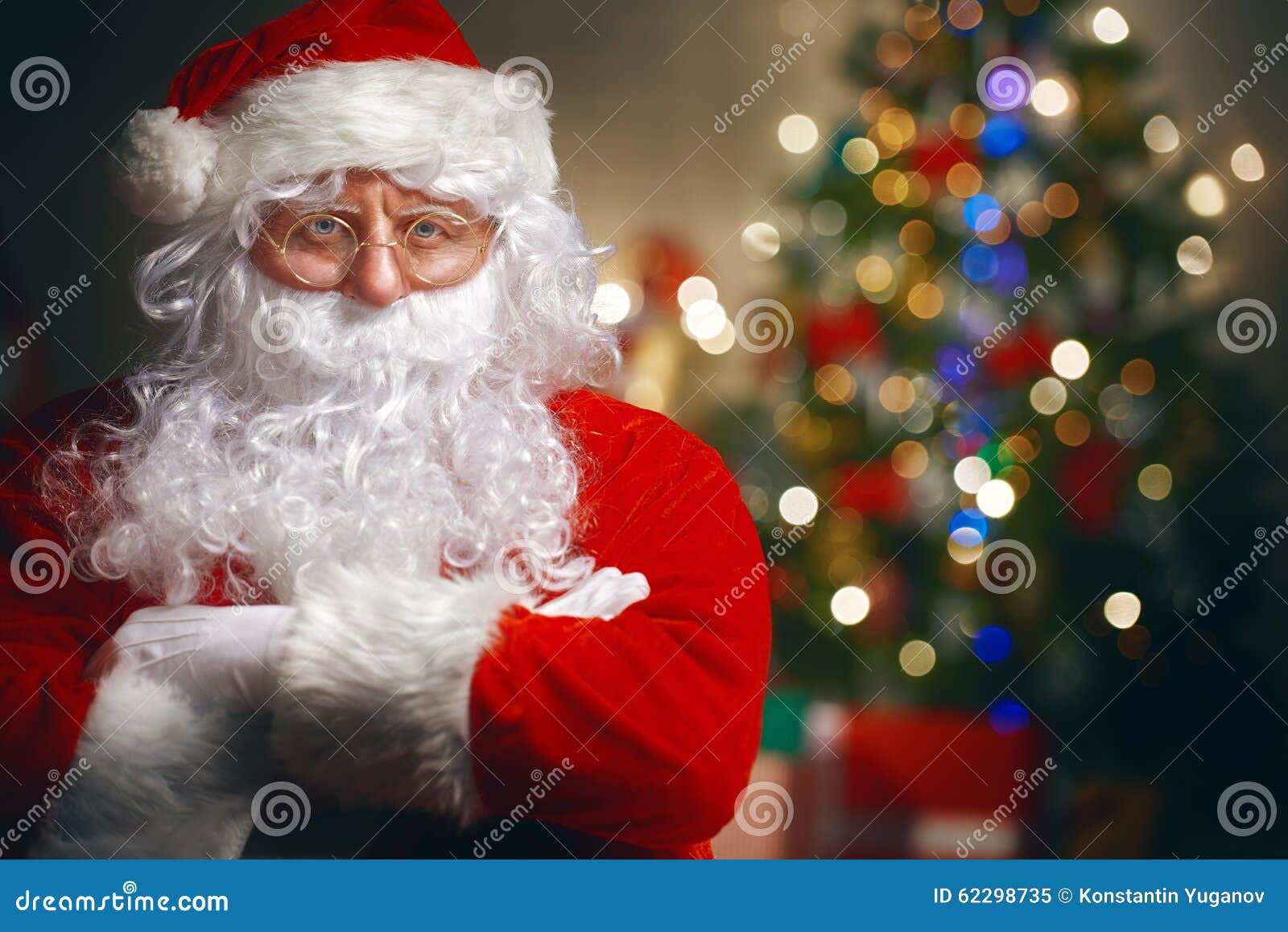 Funny Santa Claus stock image. Image of decoration, evening - 62298735