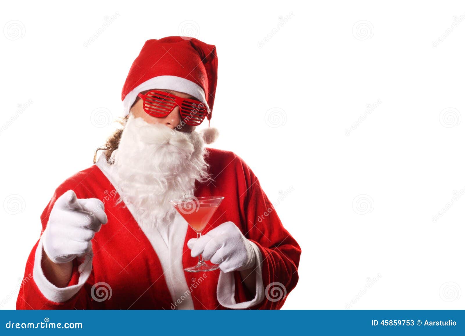 Funny santa stock image. Image of festive, happy, adult - 45859753
