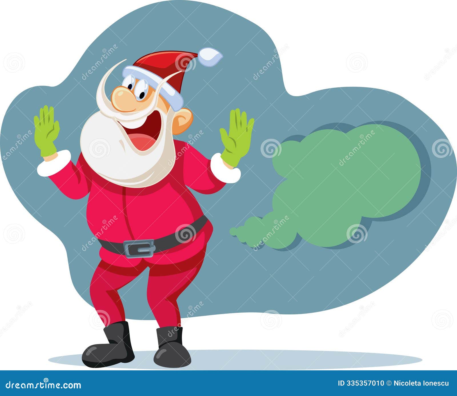 Funny Santa Vector Cartoon Character Design Stock Vector - Illustration ...