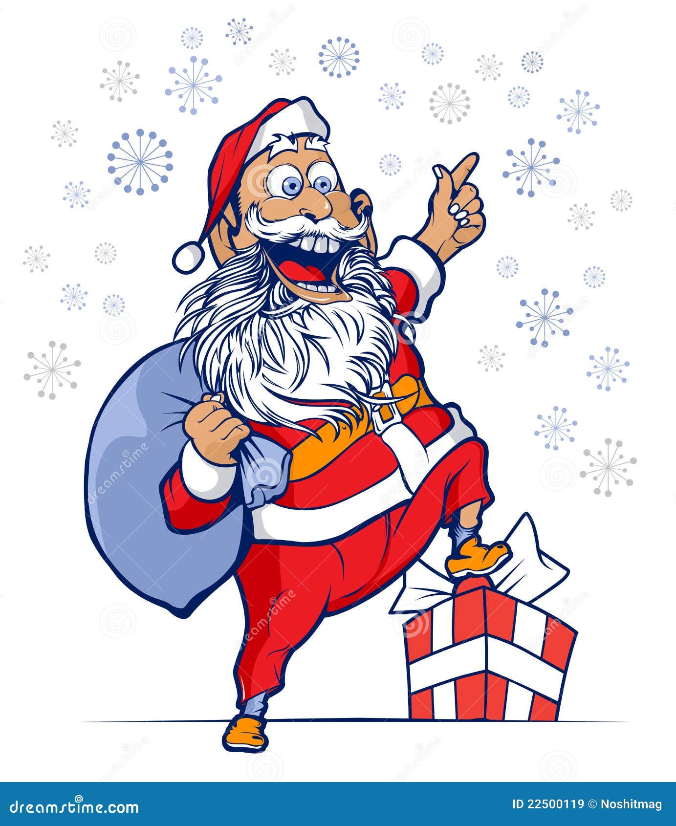 Funny santa smile stock vector. Illustration of kringle - 22500119