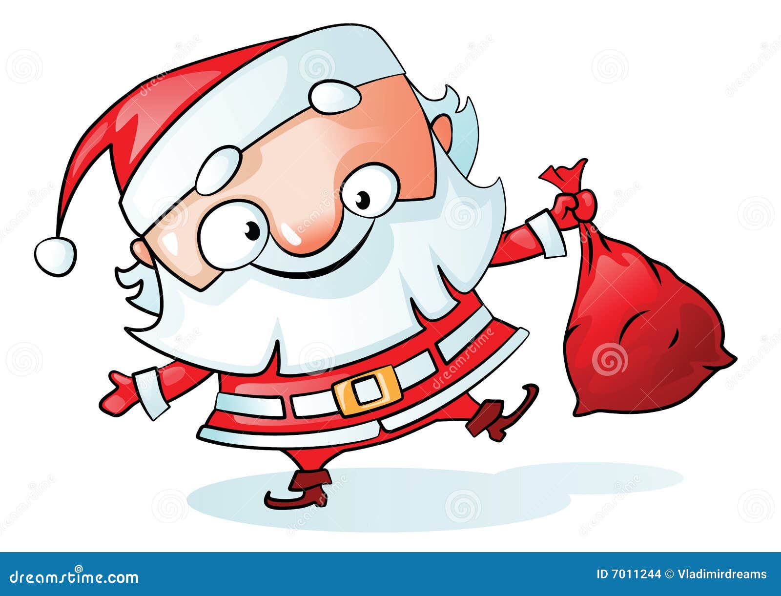 Funny Santa vector stock vector. Illustration of face - 7011244