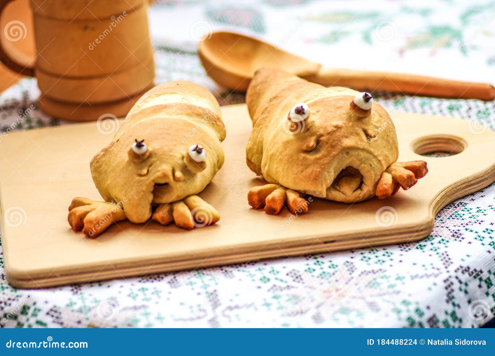 Funny sausage rolls stock photo. Image of funny, party - 184488224