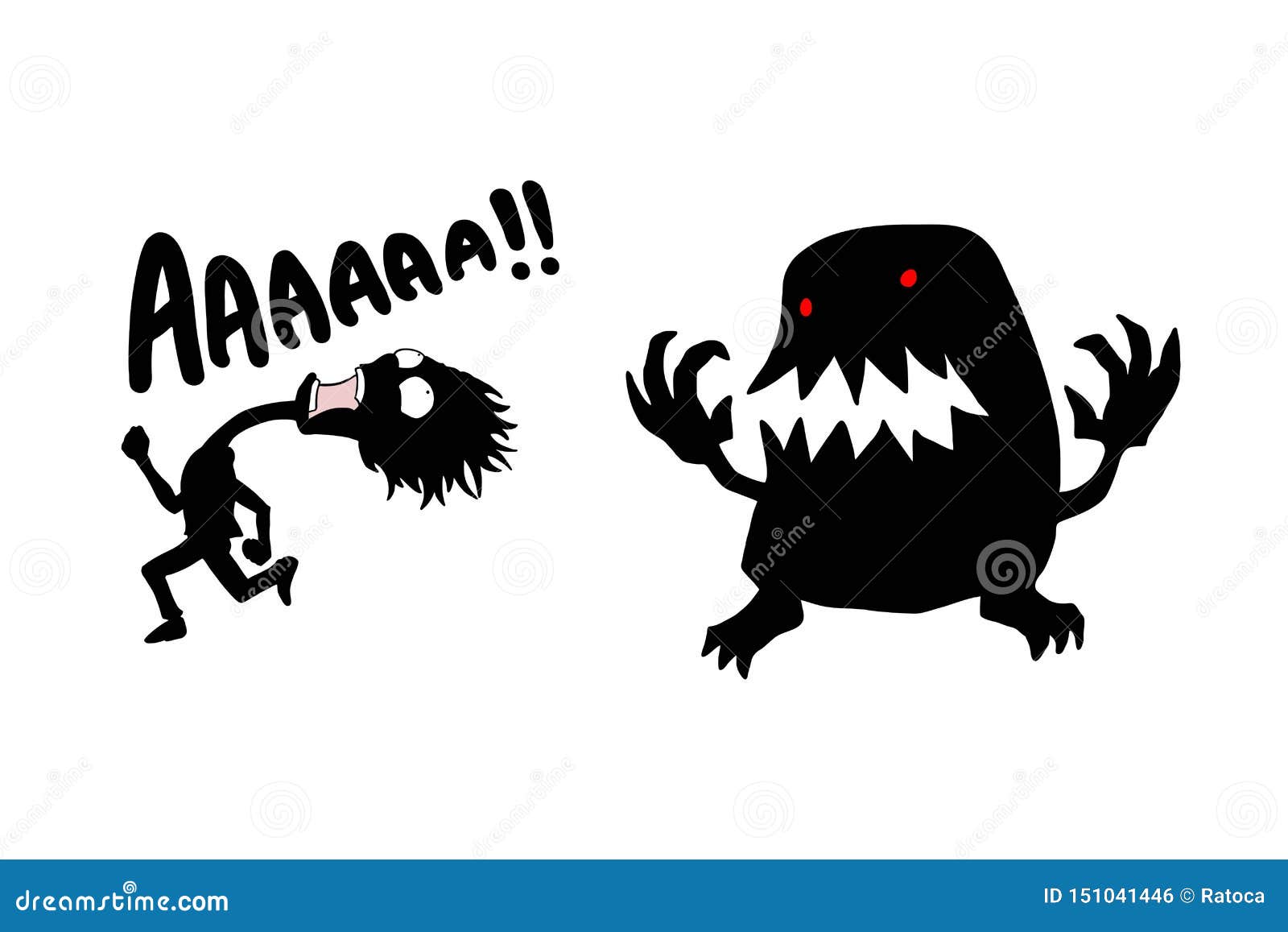 Funny scared expression stock vector. Illustration of face - 151041446
