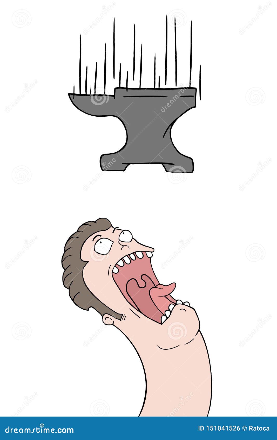 Funny scared expression stock vector. Illustration of crazy - 151041526