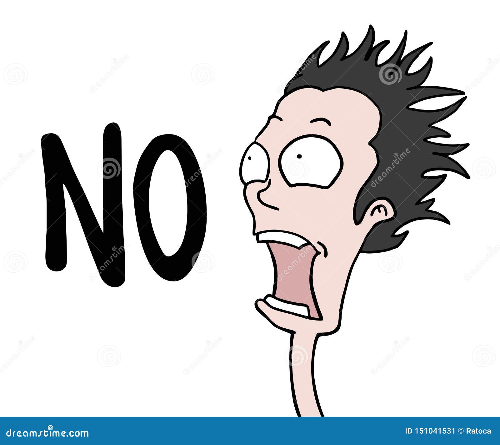 Funny scared expression stock vector. Illustration of emoticon - 151041531