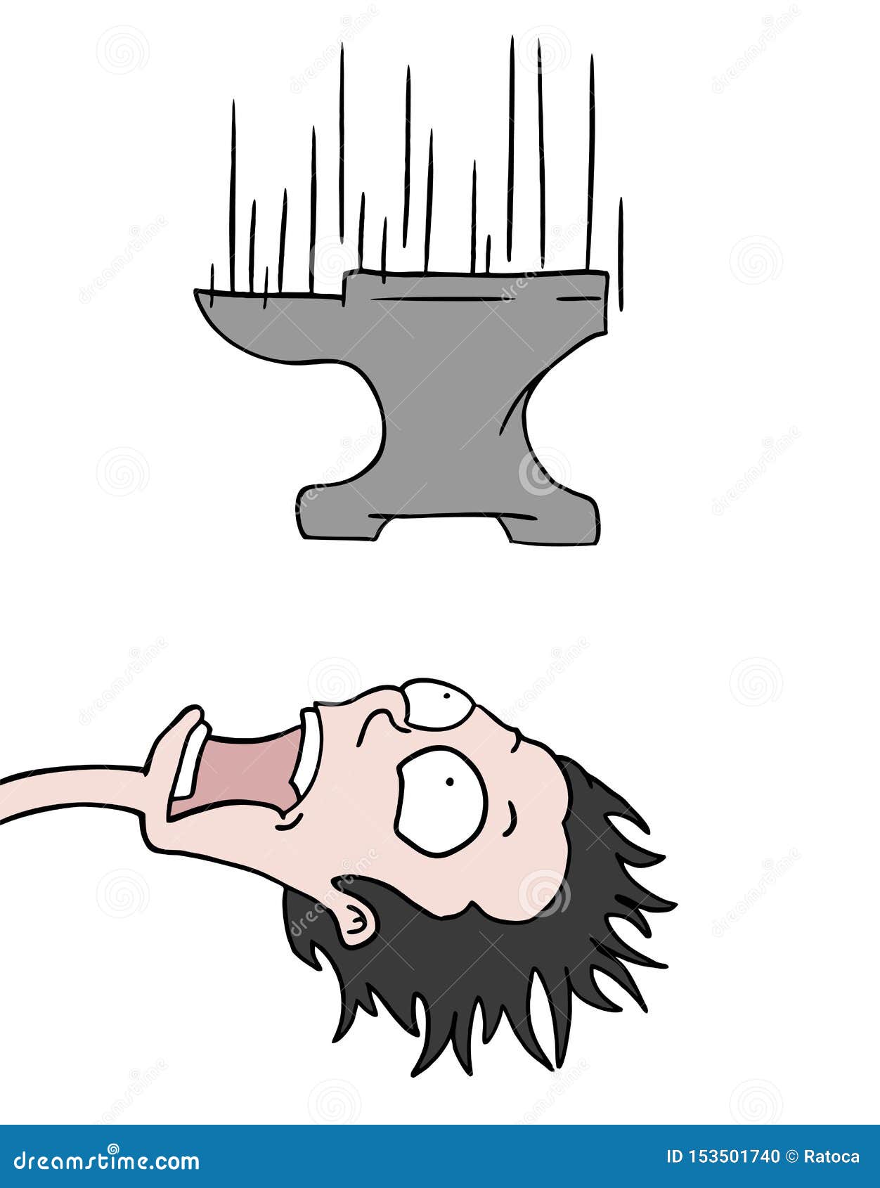 Funny scared expression stock vector. Illustration of vector - 153501740