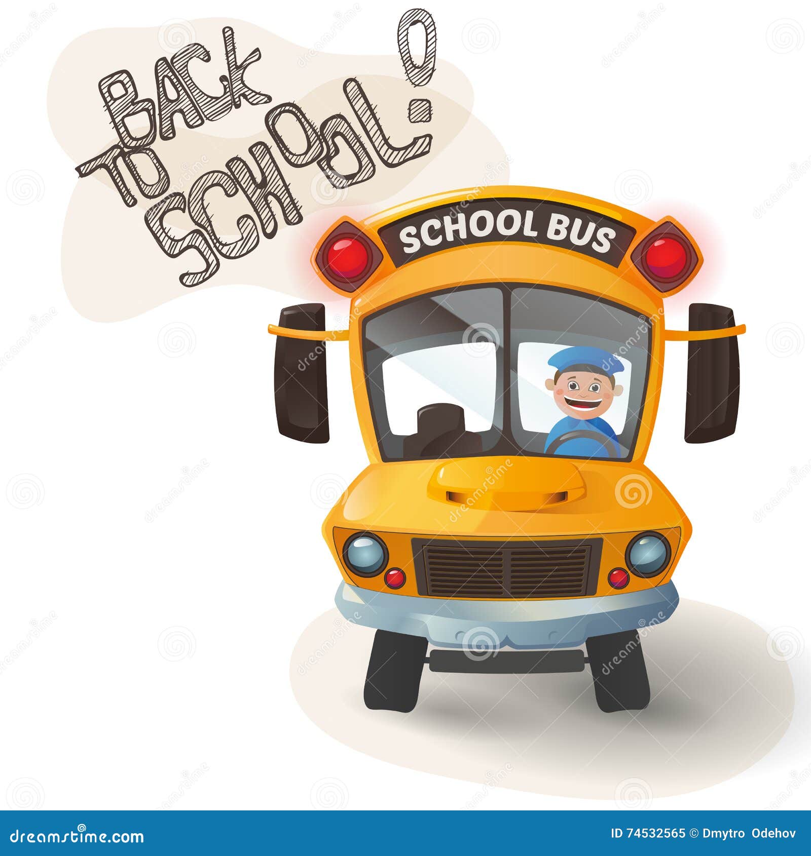 Cartoon School Bus Driver Jokes School Bus Pillow Sham, Bus Driver