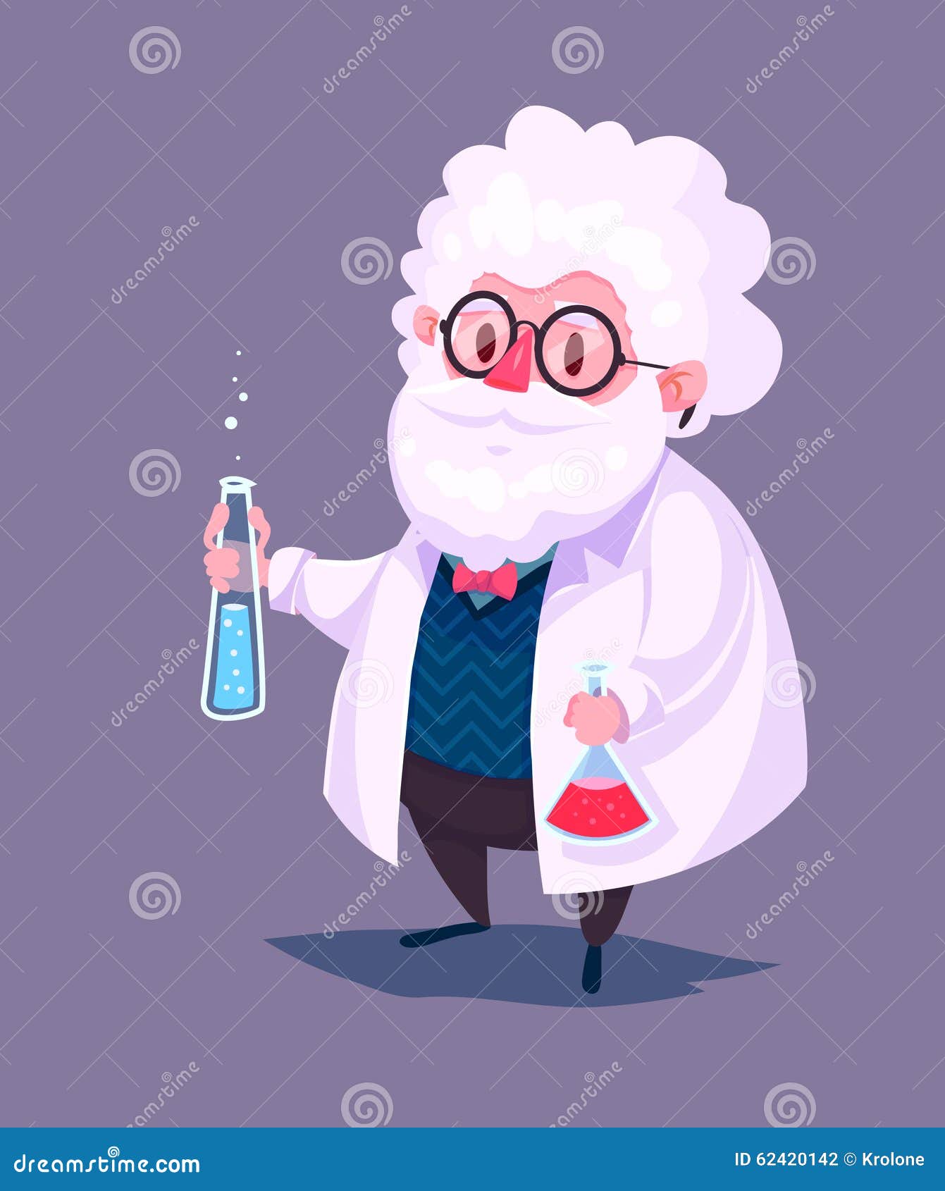 Funny Scientist Character. Vector Stock Vector - Illustration of male ...
