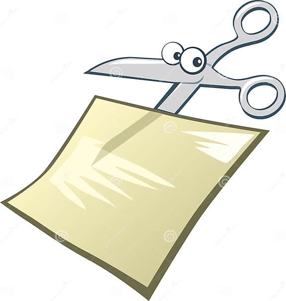 Funny scissors stock vector. Illustration of paper, scissors - 7135277