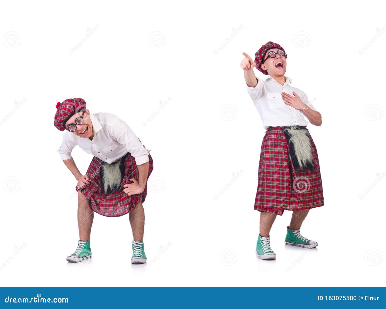 Funny Scotsman Isolated on the White Stock Photo - Image of irish, kilt ...
