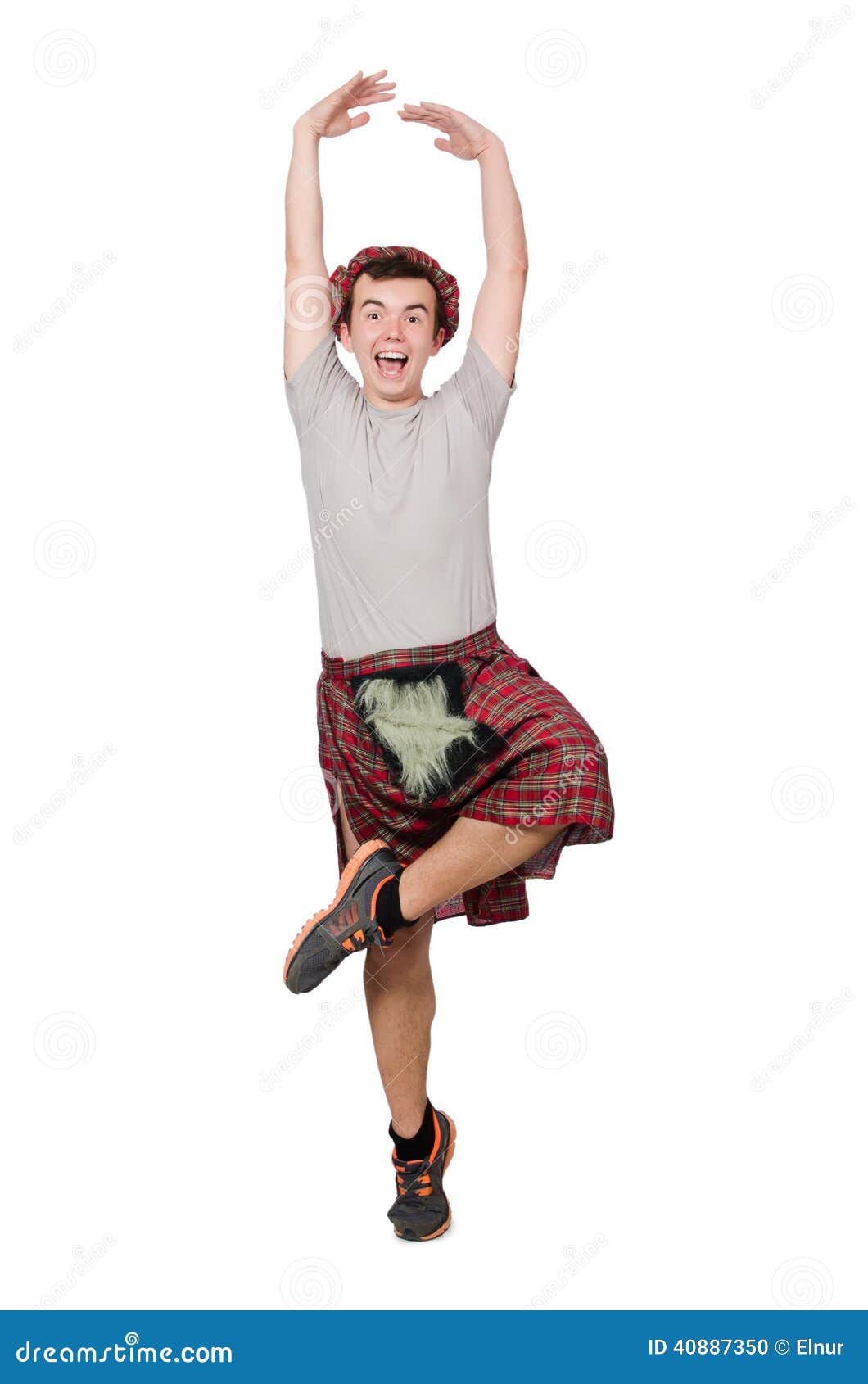 Funny scotsman stock photo. Image of blazer, plaid, dance - 40887350