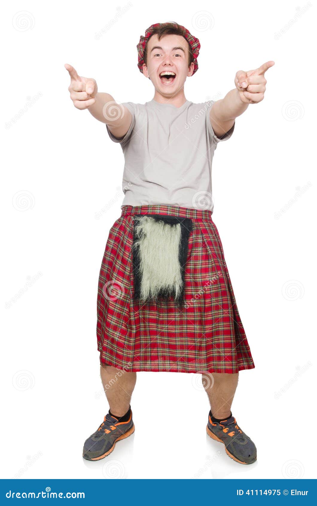 Funny scotsman isolated stock image. Image of highlander - 41114975