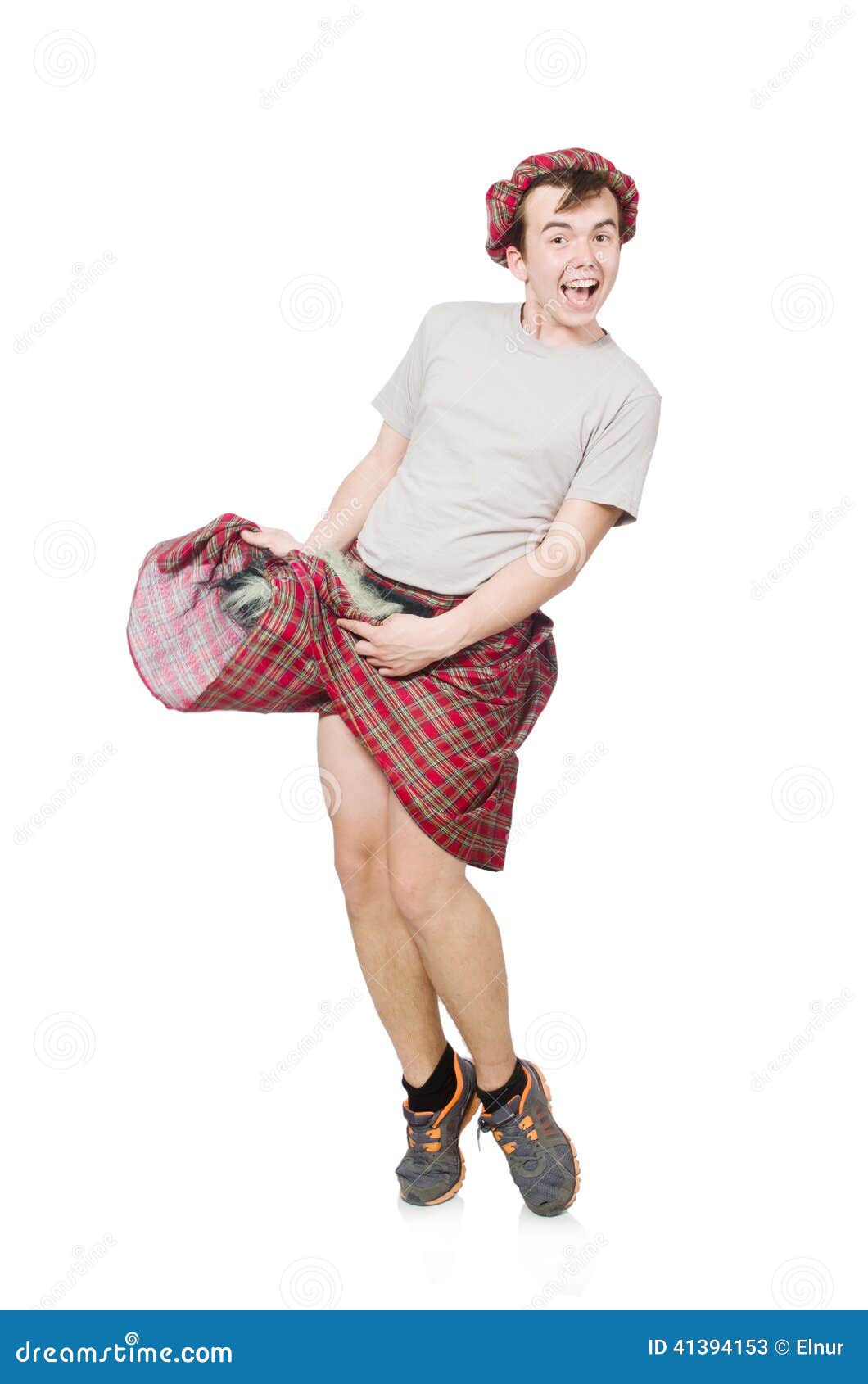 Funny scotsman isolated stock image. Image of irish, costume - 41394153