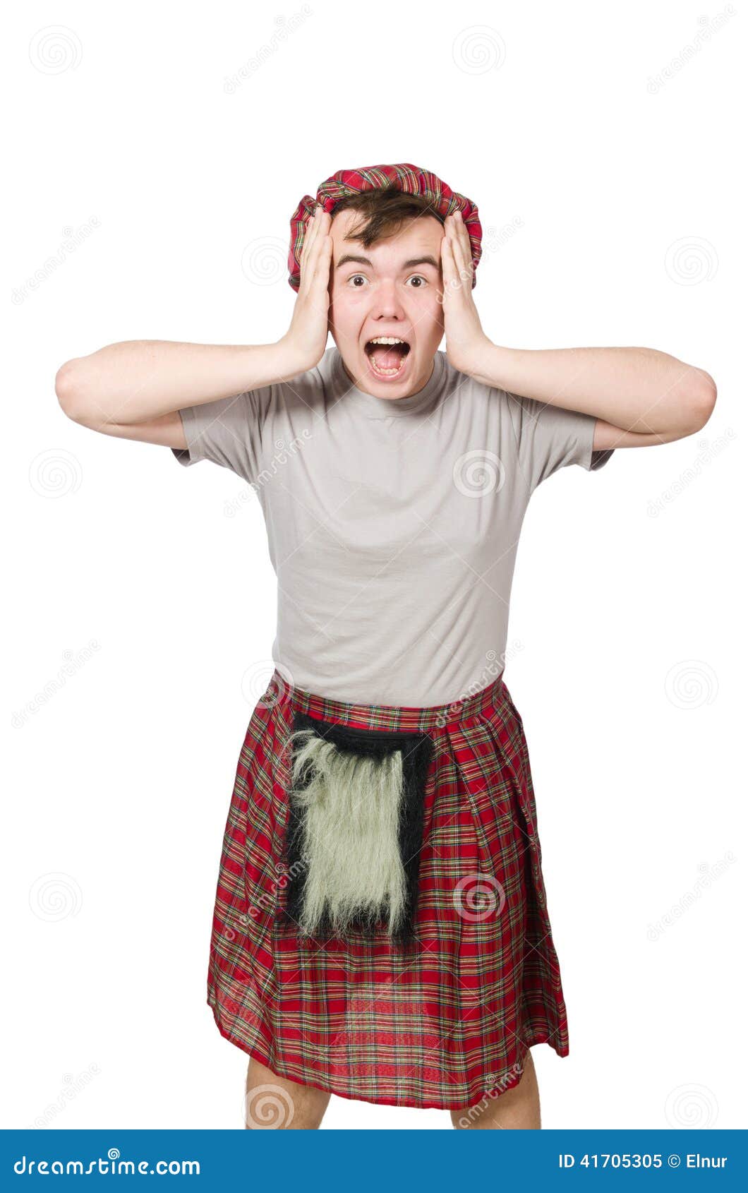 Funny scotsman isolated stock image. Image of costume - 41705305