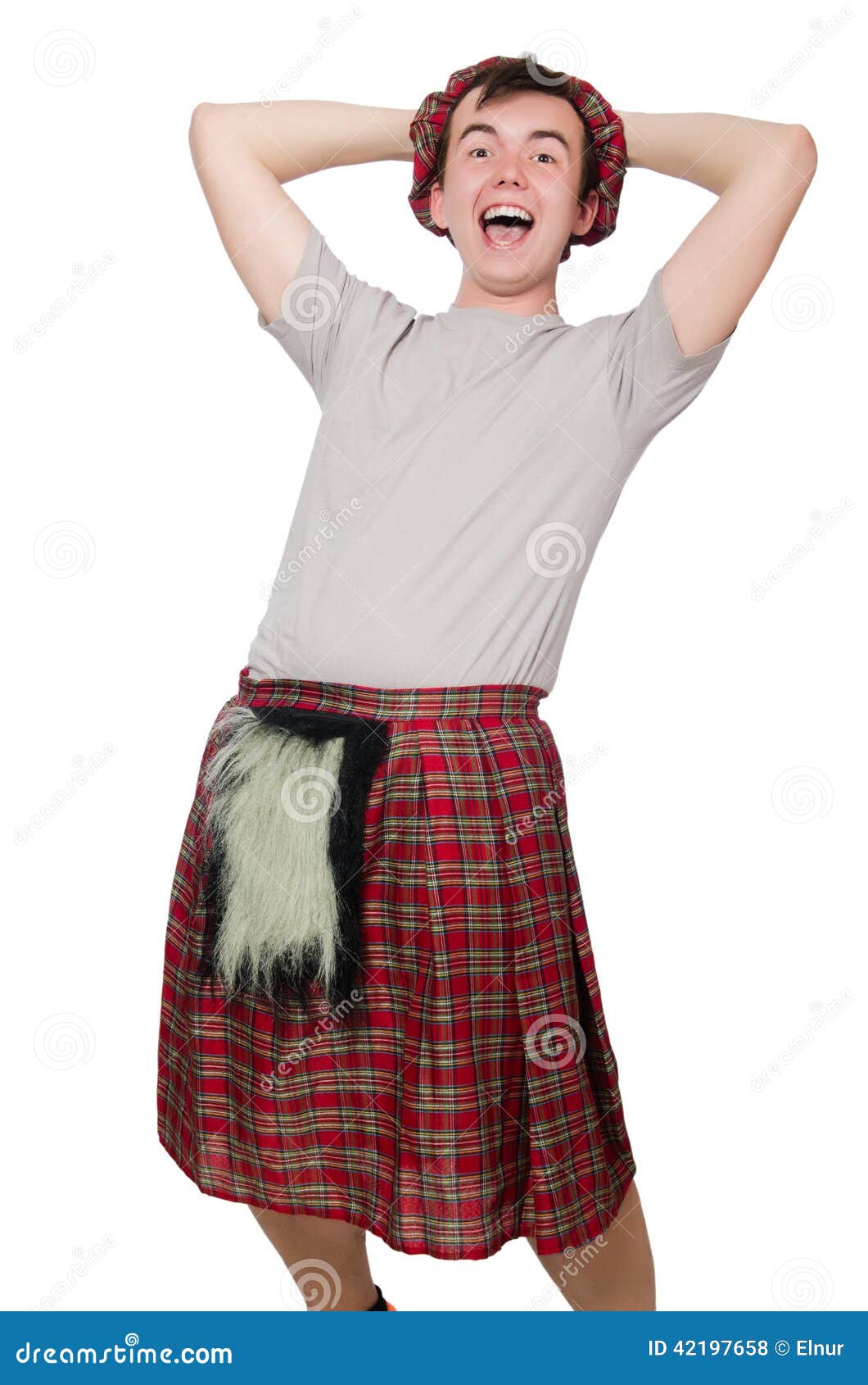 Funny scotsman isolated stock photo. Image of heritage - 42197658
