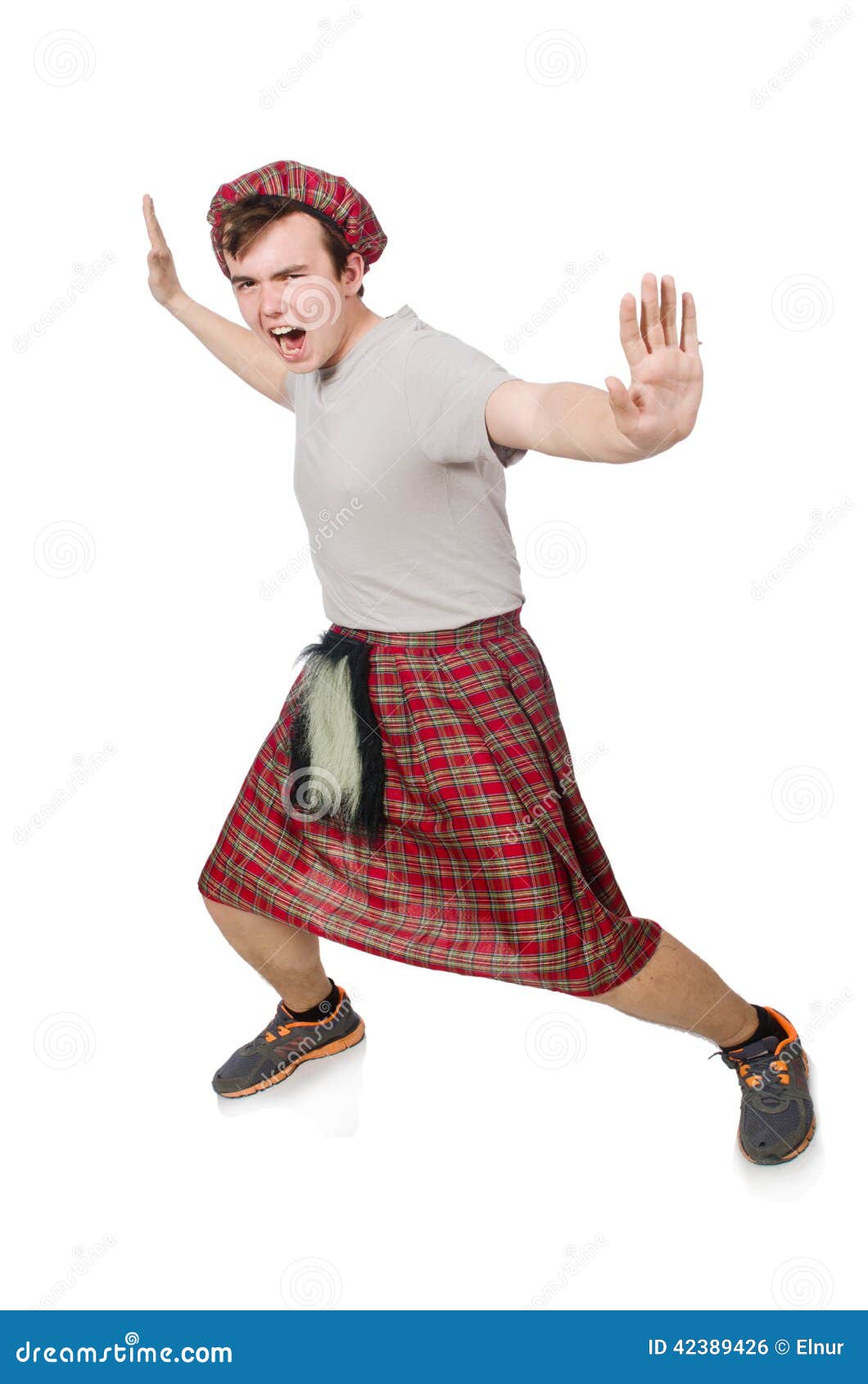 Funny scotsman isolated stock photo. Image of celtic - 42389426