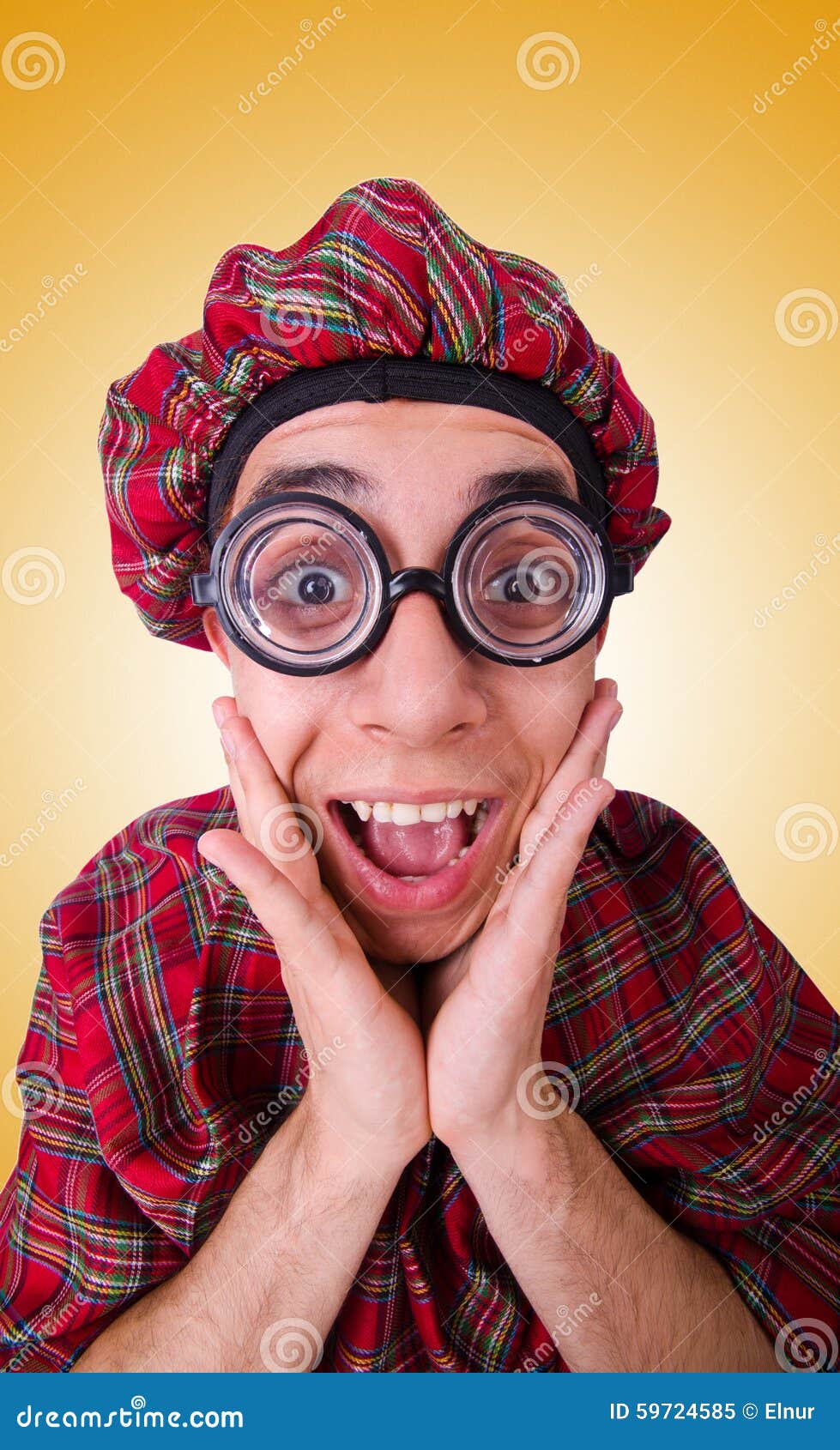 Funny Scotsman Isolated on the White Stock Image - Image of irish ...