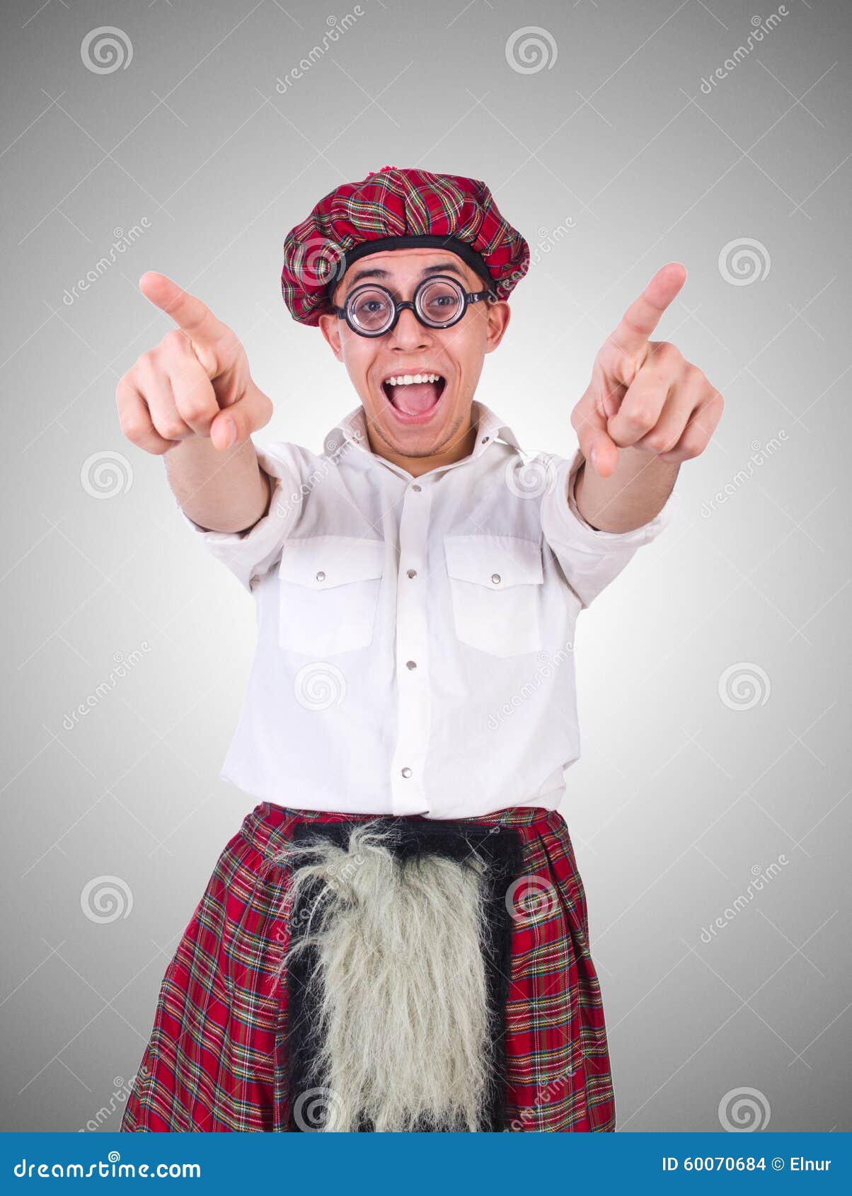 Funny Scotsman Isolated on the White Stock Photo - Image of humour ...
